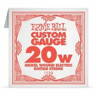 Струна для электрогитары Ernie Ball P01120 Custom gauge, сталь никелированная, калибр 20