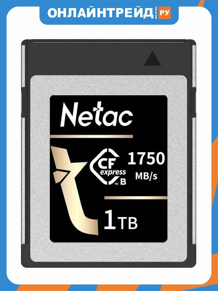 Карта памяти Netac CF2000 CFexpress PCIe Gen 3x2 Type B cards 1TB, up to 1750MB/1650MB/s (NT02CF2000-001T-S)