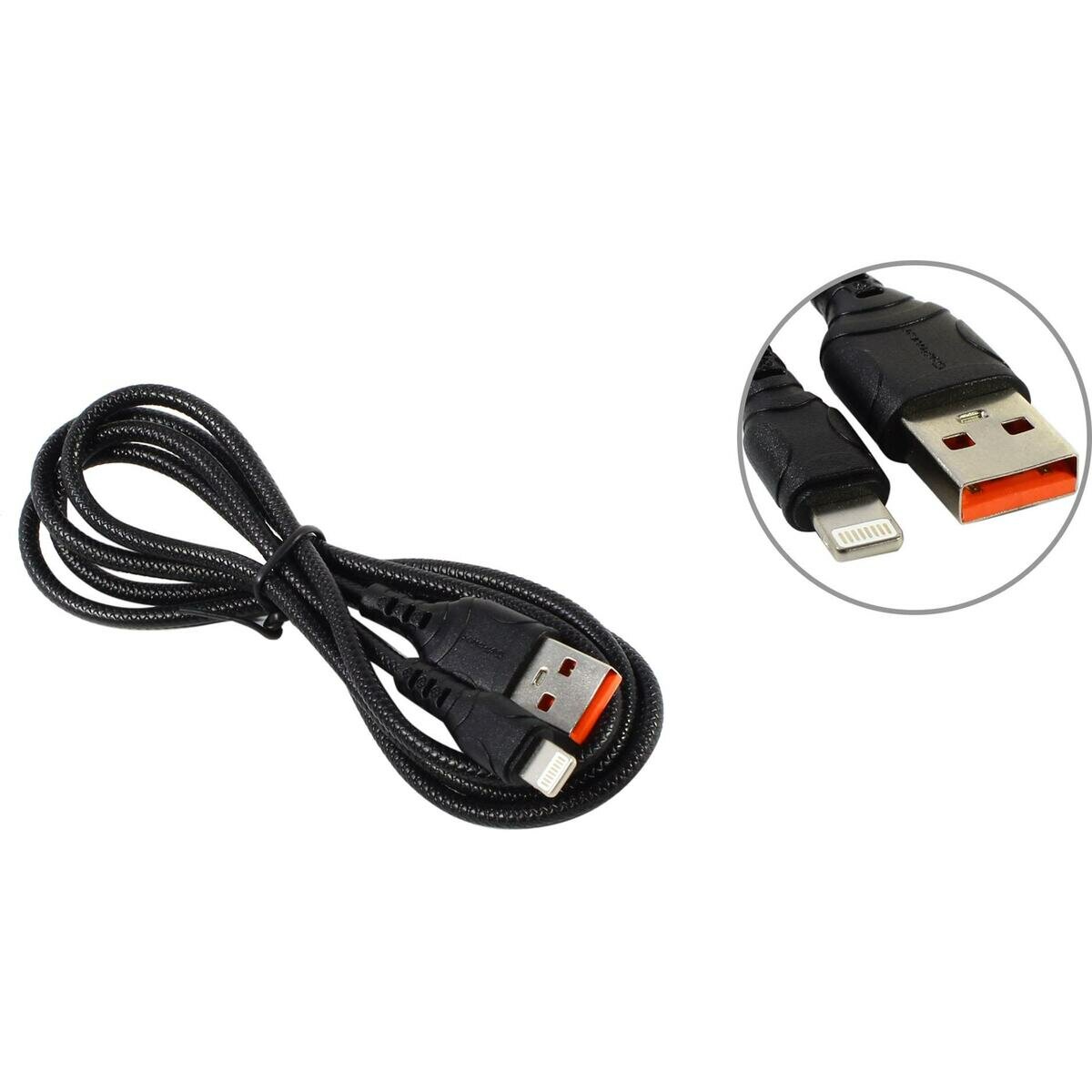 GoPower GP06L <00-00022784> Кабель USB AM-->Lightning 1м