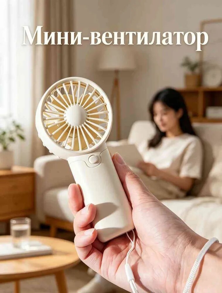 Портативный вентилятор EE0020, бежевый