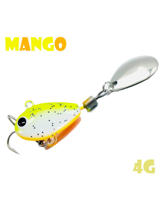 Блесна Тейл-Спиннер для рыбалки Uf-Studio Hurricane 4g #Mango