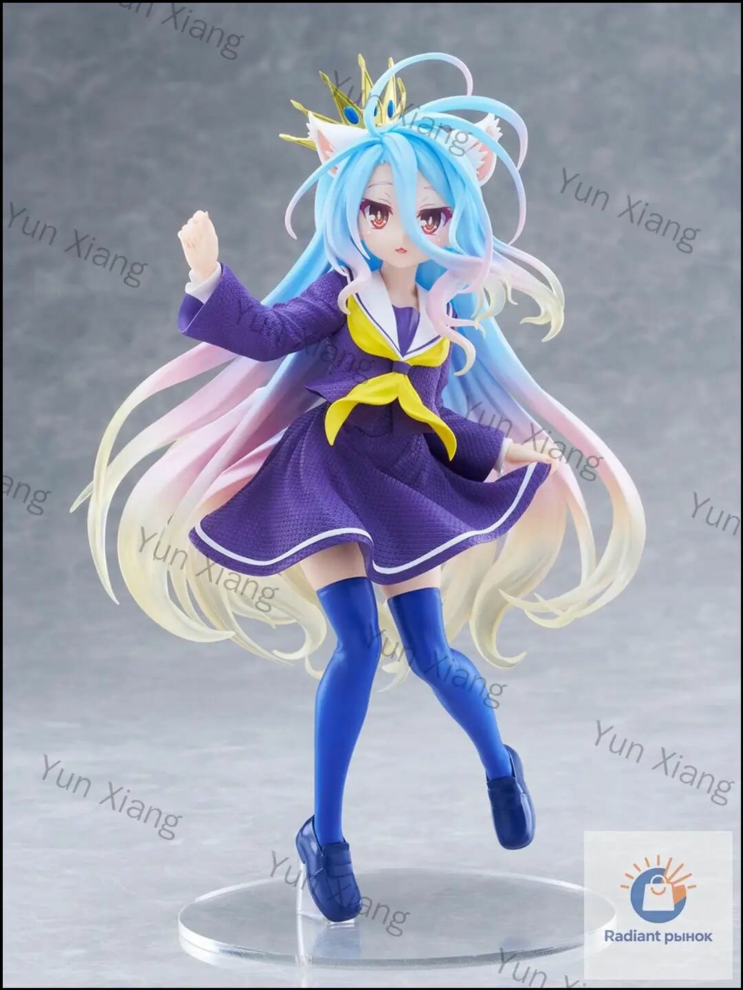 Аниме фигурка NO GAME NO LIFE Кошачьи ушки White школьная форма 18.5cm