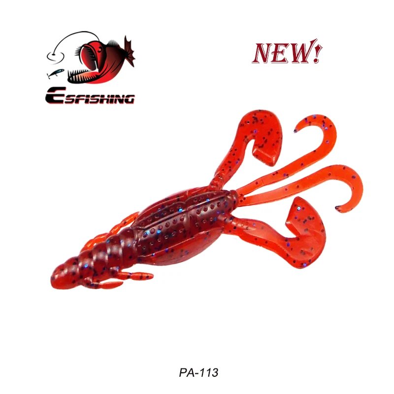 ESFISHING Craw, красный, PA113, 90 мм