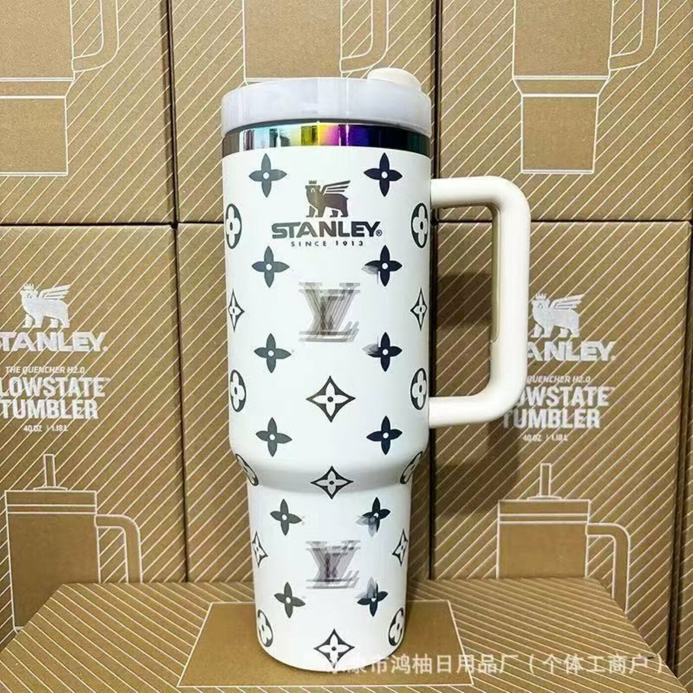 STANLEY -Чашка с ручкой, двухслойная нержавеющая сталь, автомобильная чашка, чашка Ice Tyrant, 1,18л