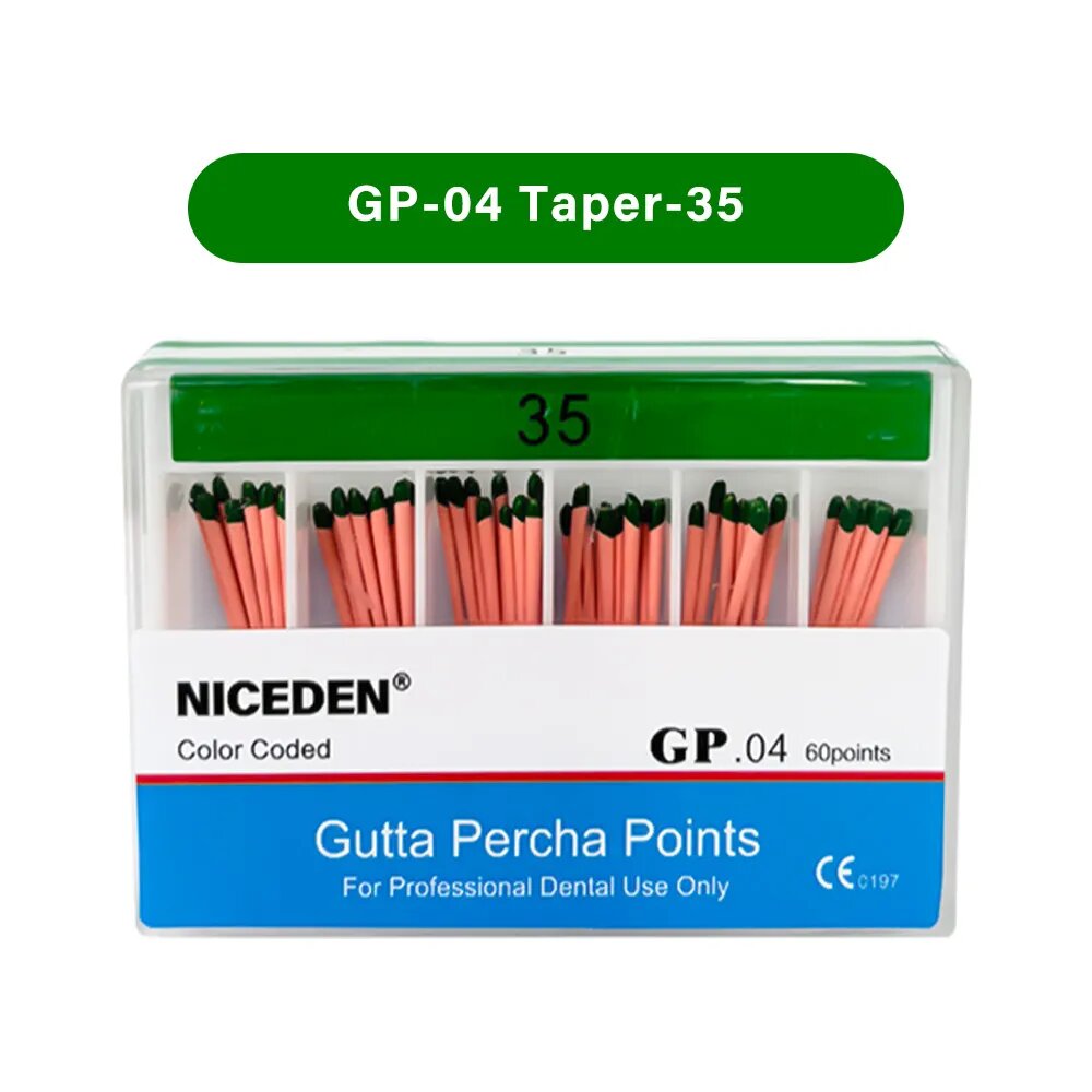 Гуттаперчевые штифты, gutta-percha points № 04-35