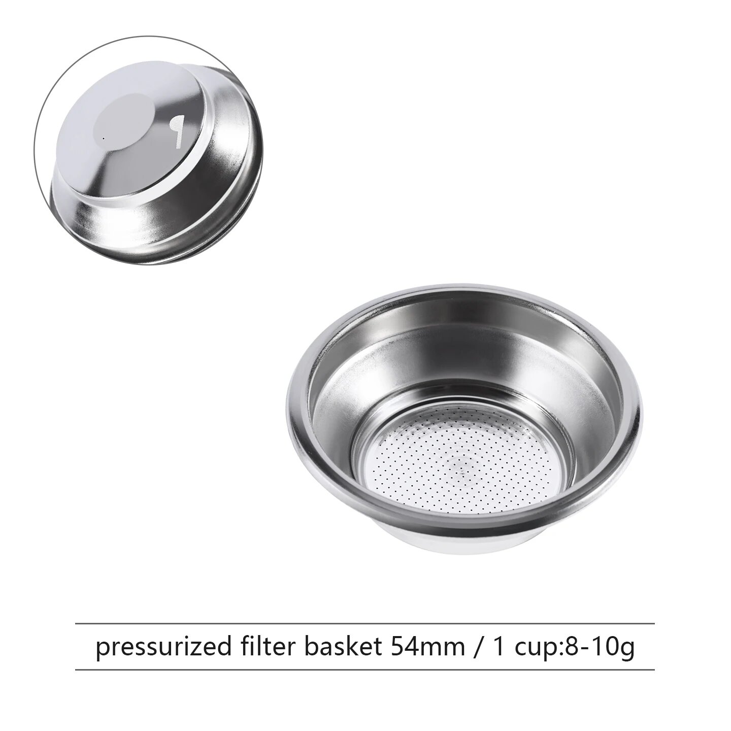 Фильтр-корзина из нержавеющей стали для кофе 51/54/58 мм 54mm 1Cup Filters