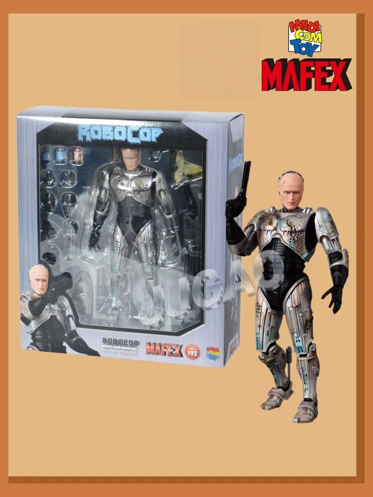 Фигурки Medicom Toy, MAFEX movie series: No.192 Robocop Murphy Head Damage Ver. Action Figure-high 16cm