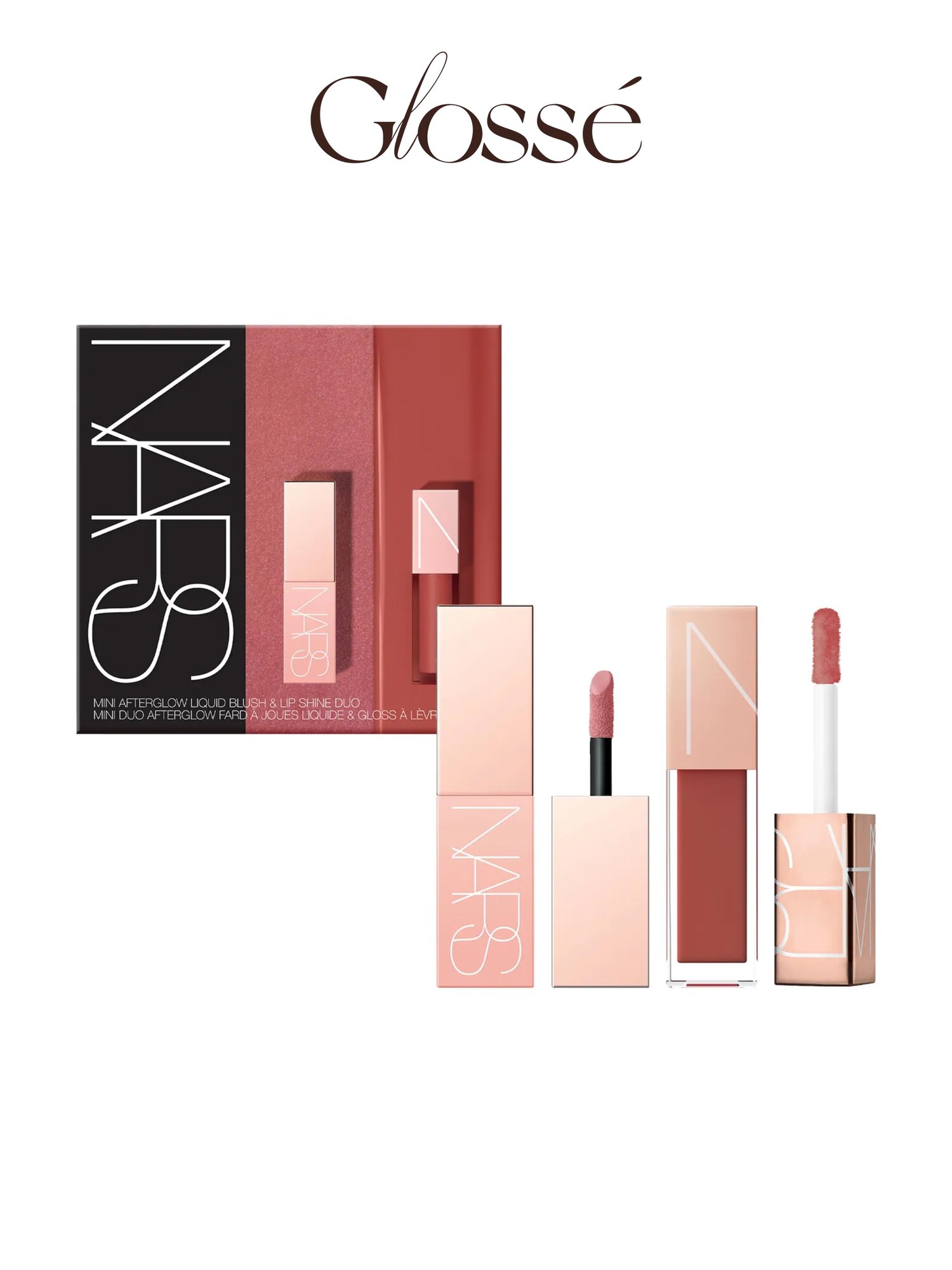 NARS набор румян и блеск для губ Mini Afterglow Liquid Blush & Lip Shine Duo