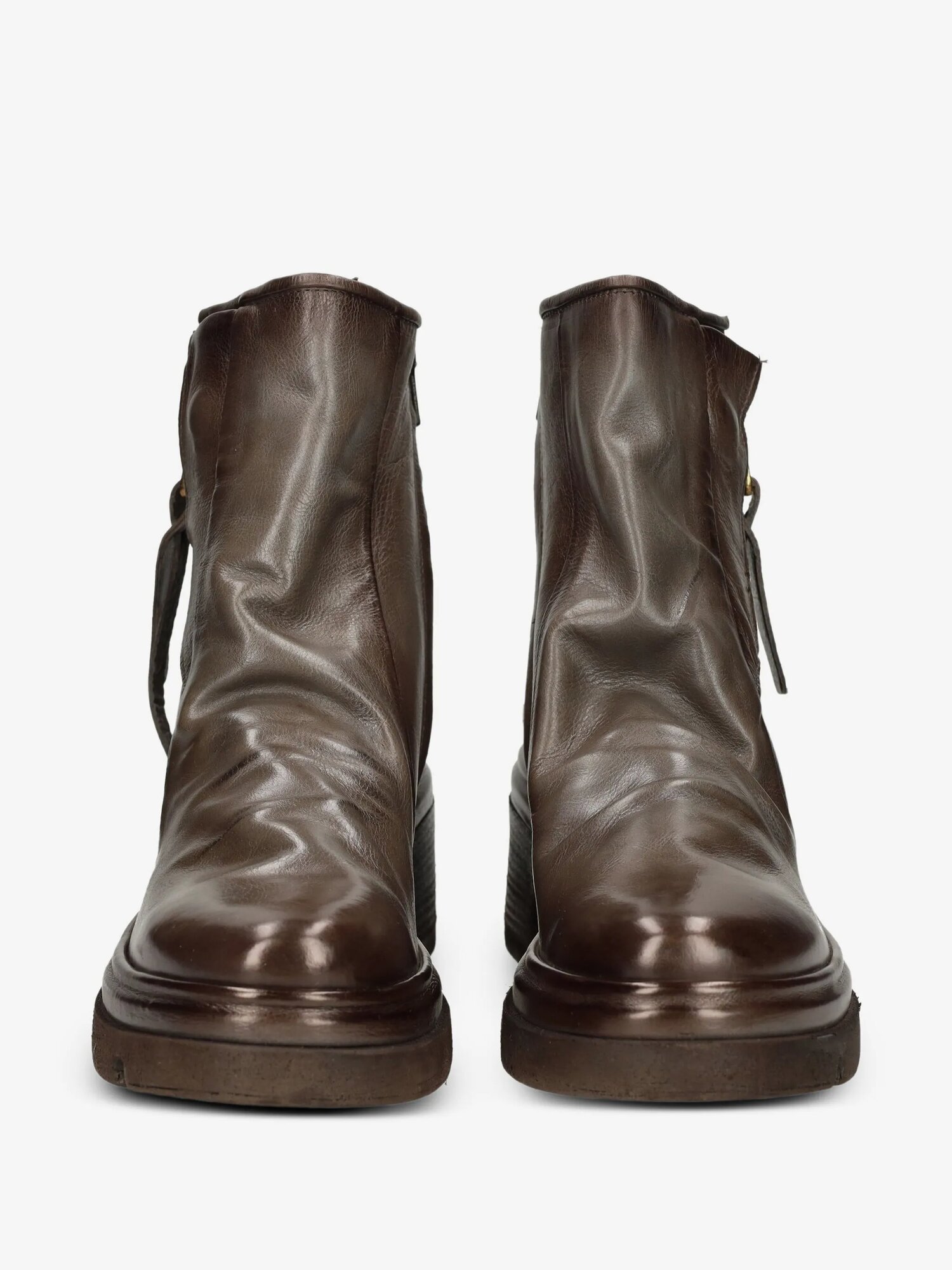 Ботинки A.S.98 Zip leather boots, размер 37, brown — фото 1