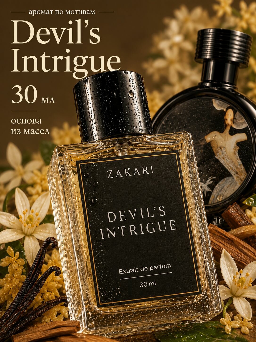 Духи женские Интриги дьявола Devils intrigue. Стойкий парфюм на масляной основе, 30 мл