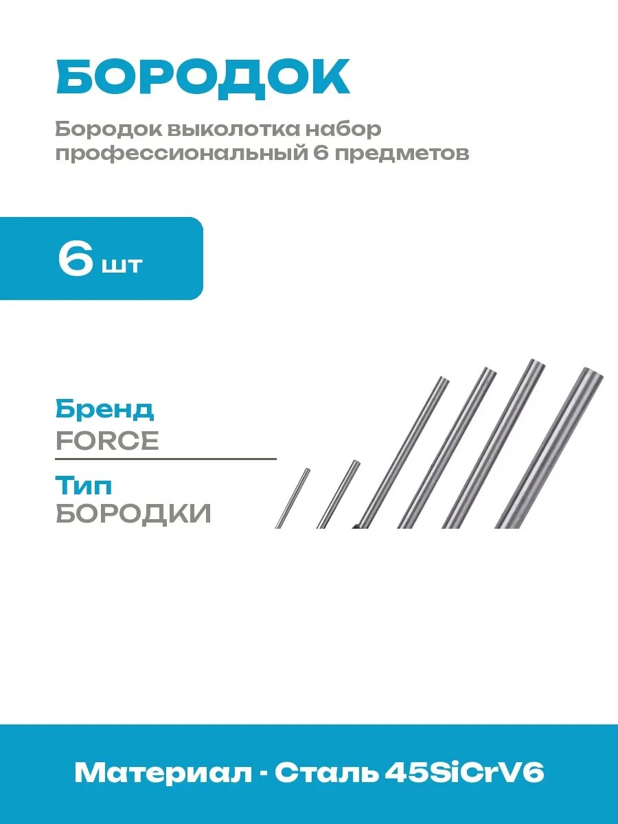 Набор выколоток для штифтов и осей слесарный 6 предметов