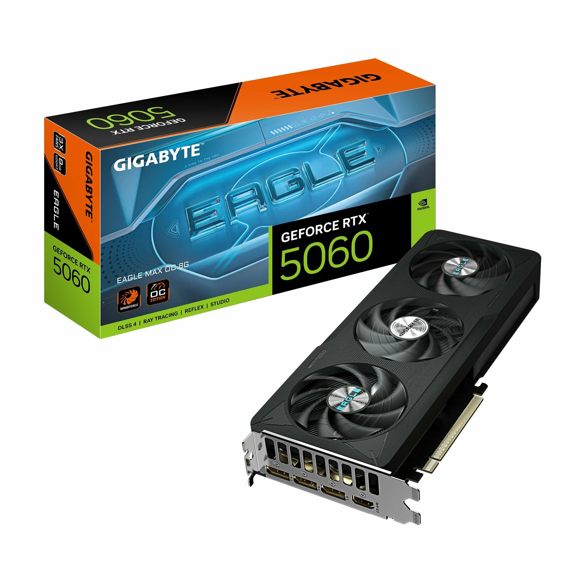 Видеокарта Gigabyte NVIDIA GeForce RTX 5060 Eagle Max OC 8GB GV-N5060EAGLEMAX OC-8GD