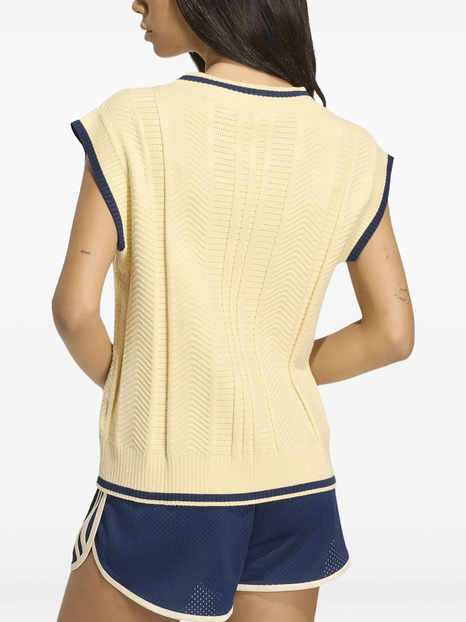 Жилет adidas Cable knit vest, размер 8 UK, желтый — фото 1