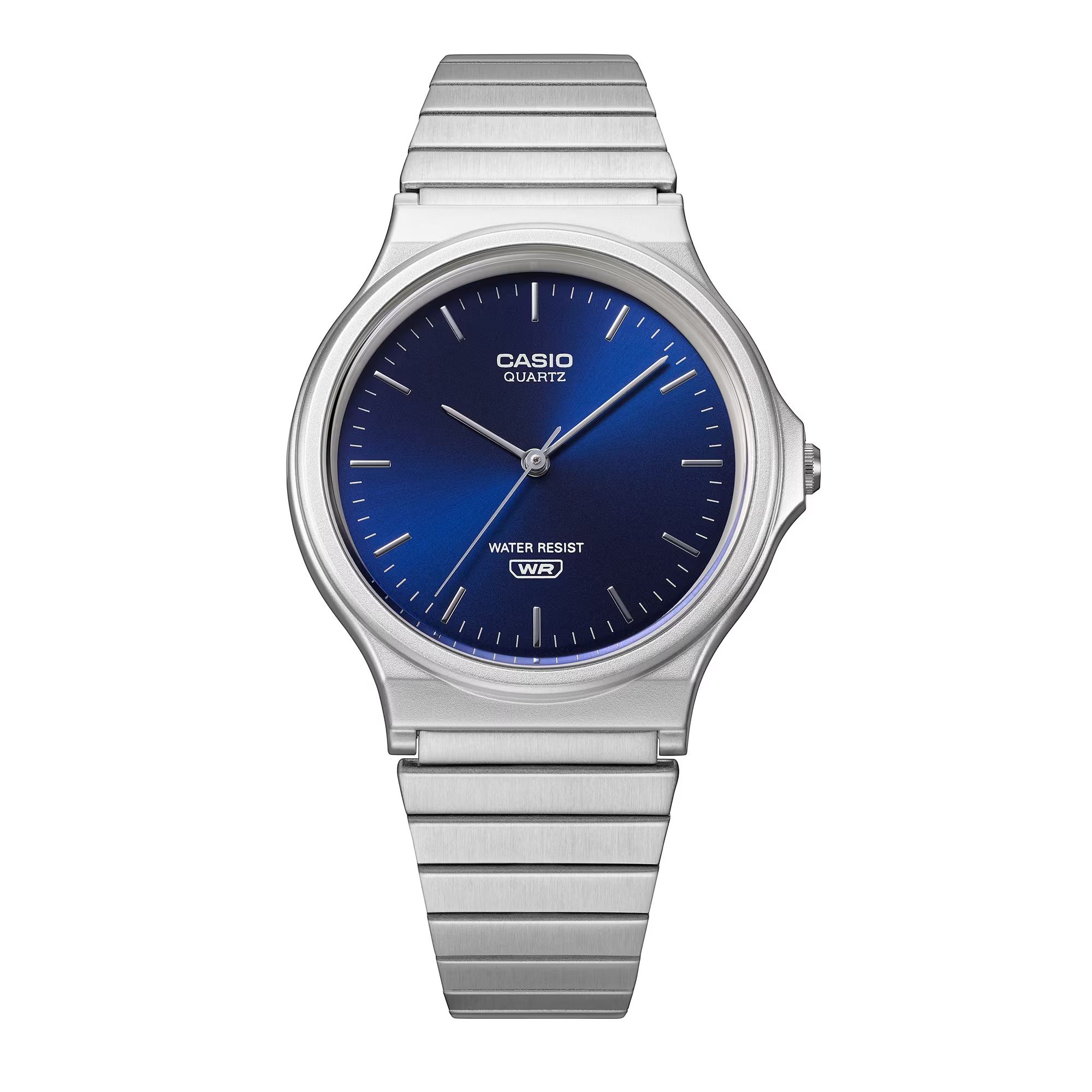 Наручные часы CASIO, серебряный, синий — фото 1