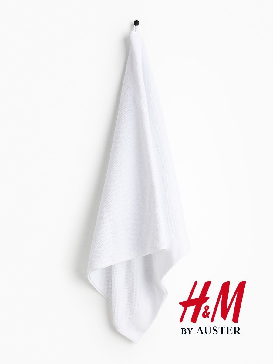 H&M Полотенце банное 70x140 см, хлопок, белый, 1 шт