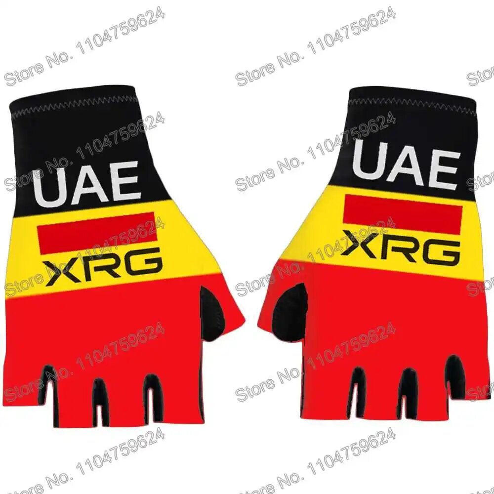 Велоперчатки UAE Team 2026 полупальцевые для MTB и шоссейных велосипедов M, 6