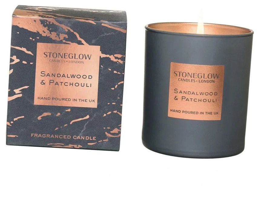 Парфюмированная свеча для дома Стоунглоу Сандал Пачули 220 гр / Sandalwood and Patchouli