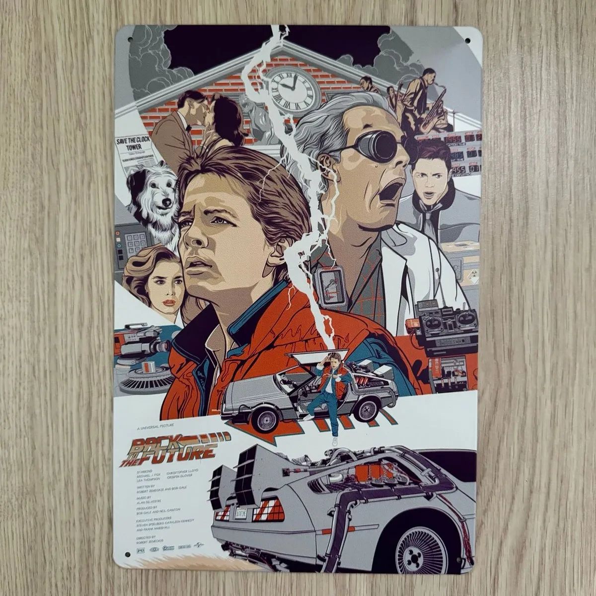 Табличка металлическая интерьерная Арт Назад в Будущее Art Back to the Future