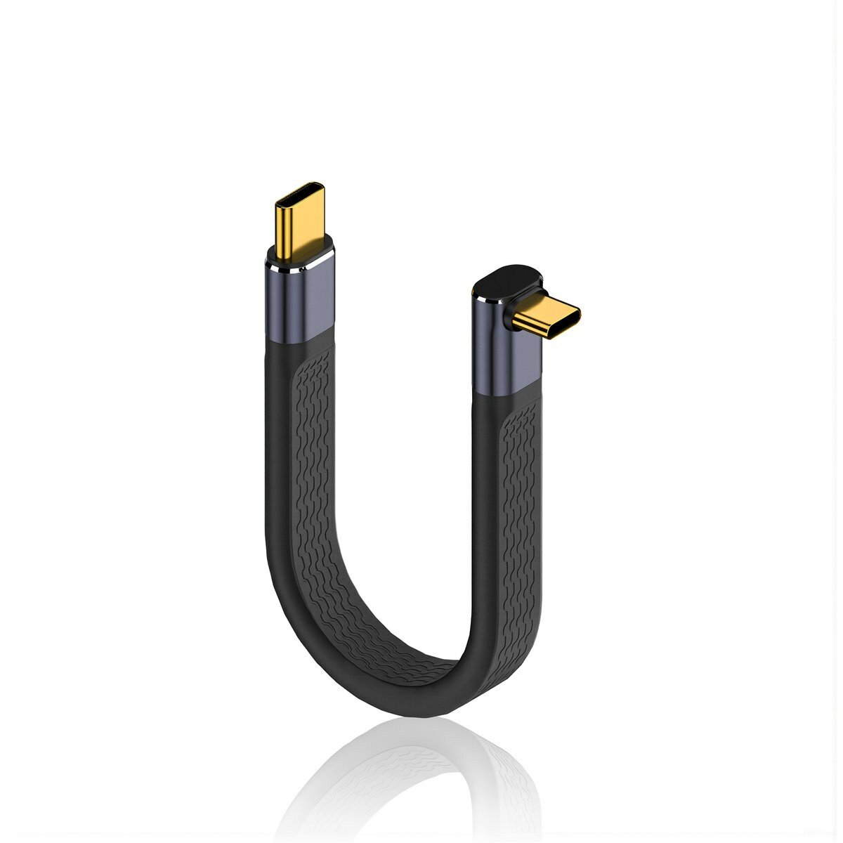 Кабель Type-C на Type-C FPC плоский 240W быстрая зарядка 40 Гбит/с передача данных 8K видео совместим с Thunderbolt 3 4 короткий