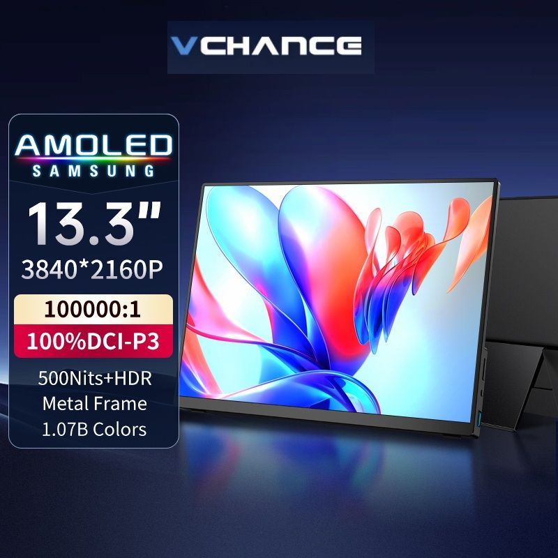 VCHANCE 13.3" Монитор портативный SU13O 4K OLED 3840x2160, 60 Гц (SU13O), OLED, 3840x2160 4K, 60 Гц, темно-синий