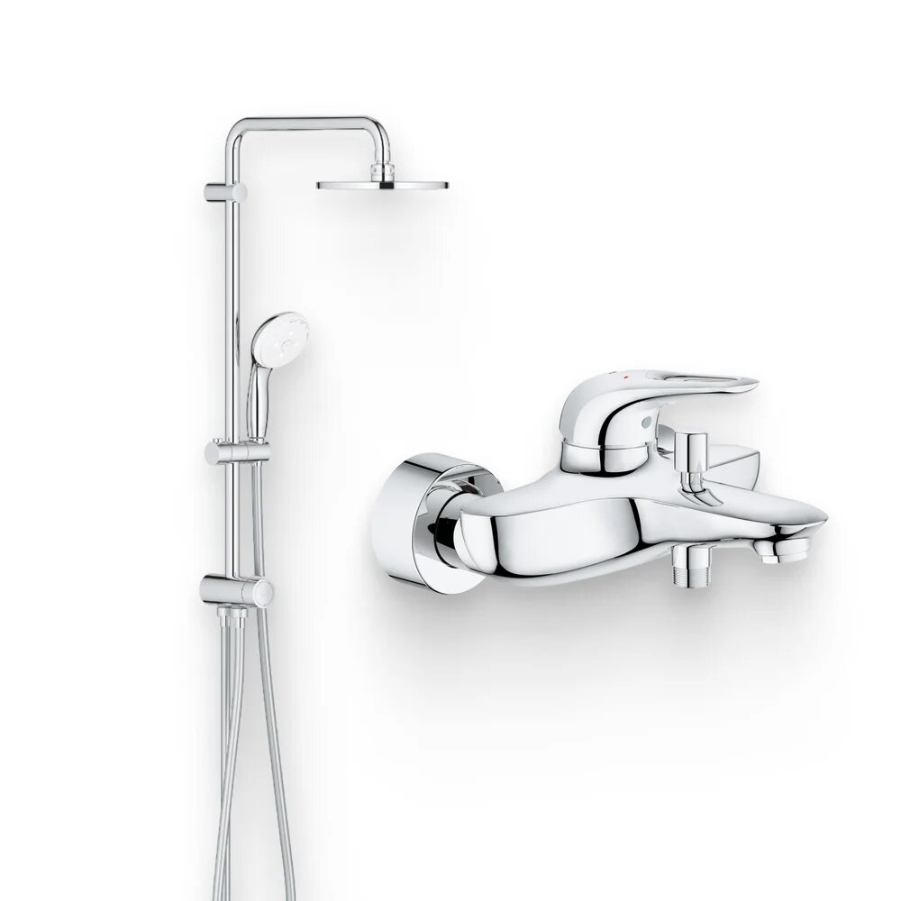 Душевой комплект Смеситель Grohe Eurostyle New 33591003 / Стойка New Tempesta 27389002