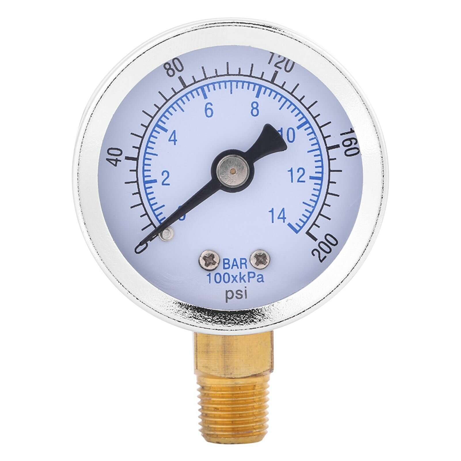 Гидроманометр 0-200 PSI/14bar 1/8" NPT