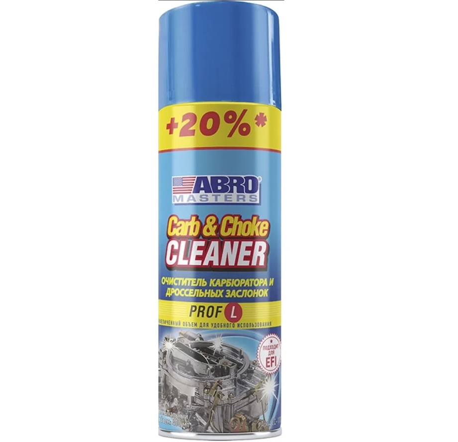 Очиститель карбюратора и дроссельных заслонок +20% 340 гр спрей (abro masters)
