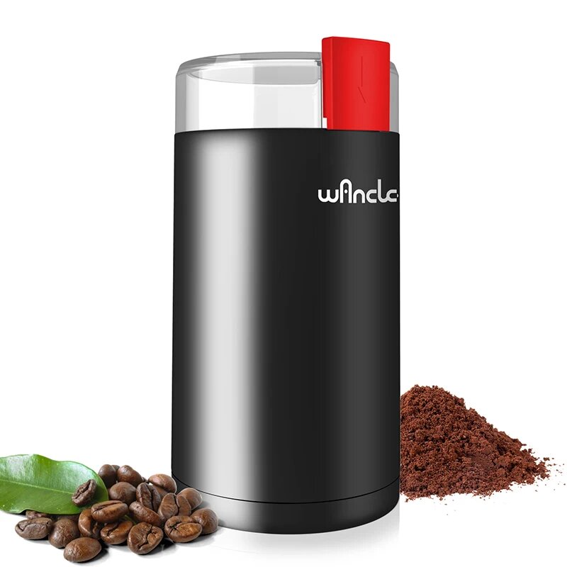 Кофемолка электрическая из нержавеющей стали лезвие специй шлифовальный станок бытовой кофейных зерен мельница шлифовальный станок с чистой щеткой 120/220 В P00273-Red, 220V-EU Charger