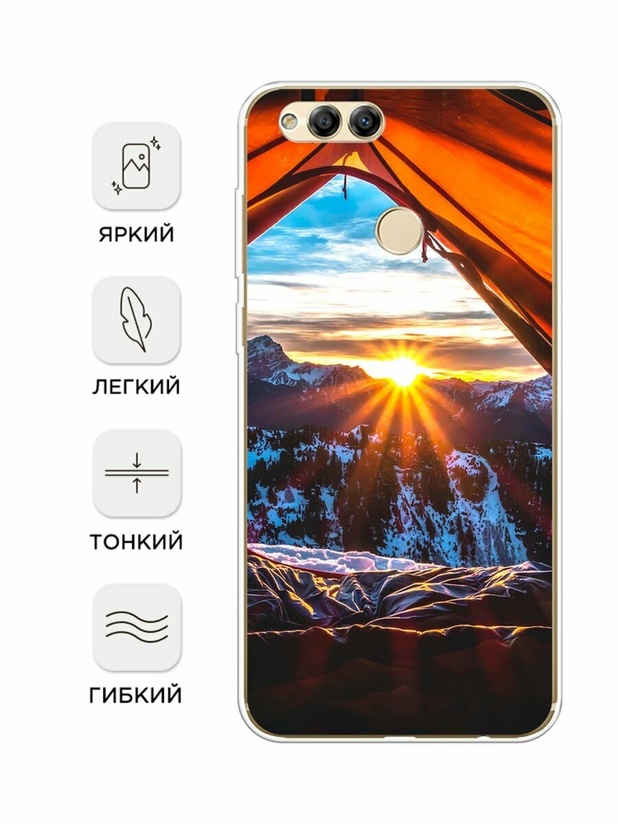 Силиконовый чехол на Honor 7X / Хонор 7Х с принтом Горы 7 — фото 1