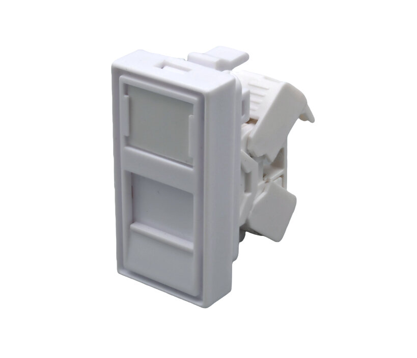 Модуль розетки Suprlan Mosaic, 45х22.5 мм, в сборе, UTP, 8P8C, RJ-45, категория 5Е