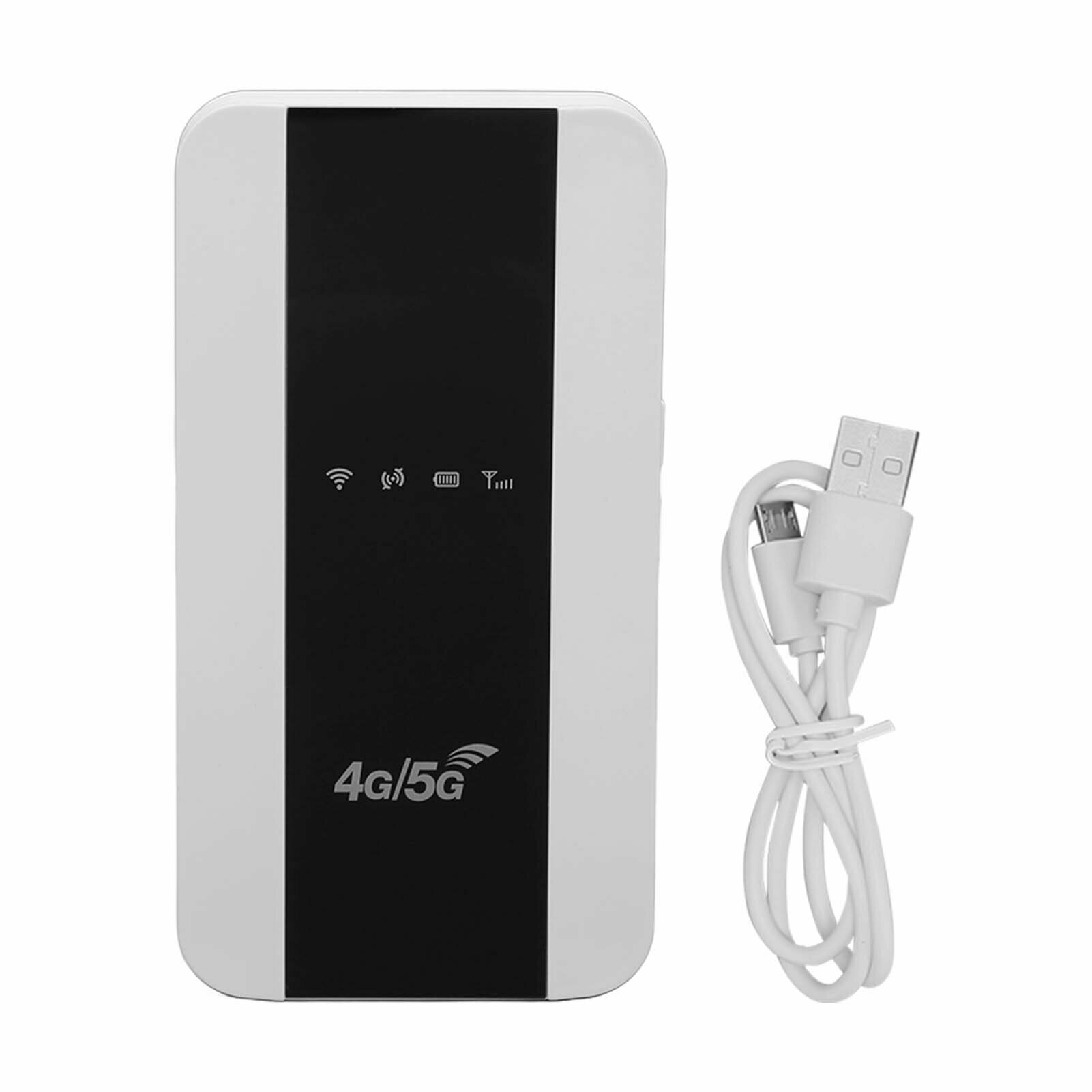 Мобильная точка горячей точки Wi -Fi с SIM -картой слот 4G LTE разблокирована 150 Мбит / с 3000 мАч, портативный Wi -Fi для мобильного телефона White Eu версия