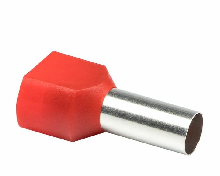 Кабельные наконечники EKF штыревые, втулочные, изолированные, НШвИ-2, 10.0-14, 50 шт