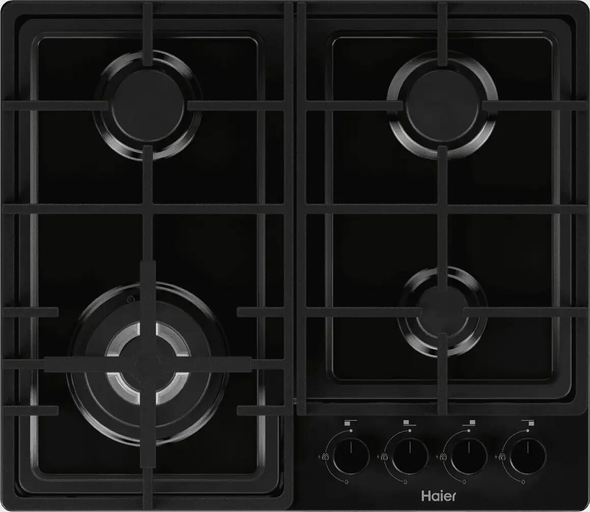 Газовая варочная панель Haier HHQ-M64CTB, с трехконтурной конфоркой
