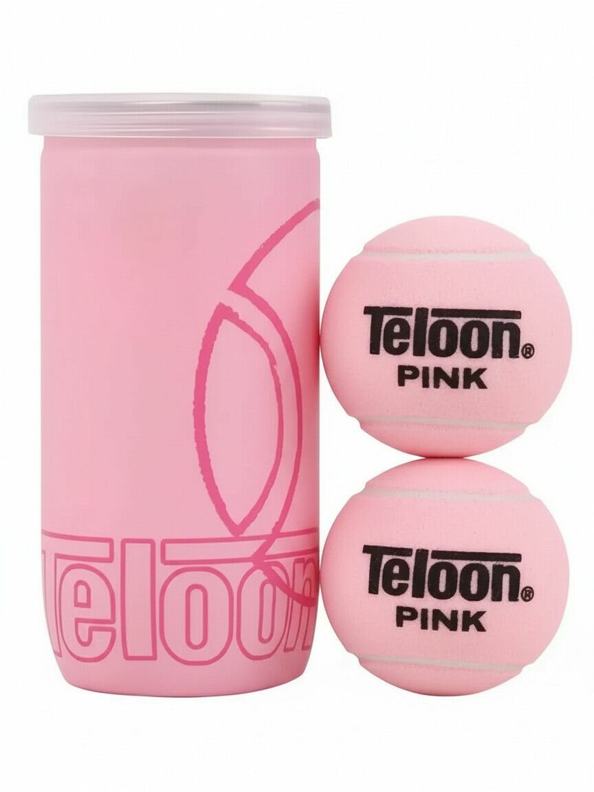 Мячи теннисные Teloon Pink, для большого тенниса, розовые, 2 шт./уп.