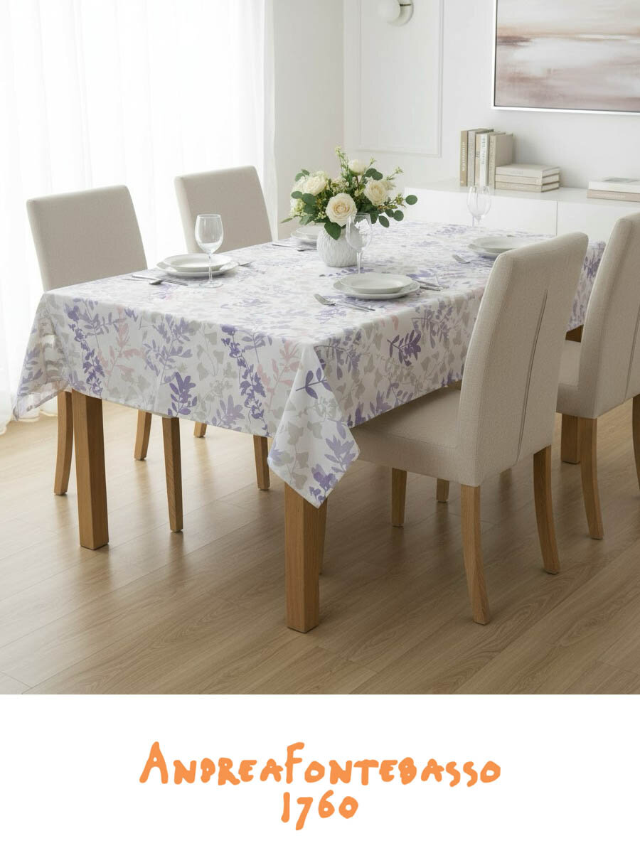 Скатерть прямоугольная Andrea Fontebasso Floreale 140х240 см, хлопок