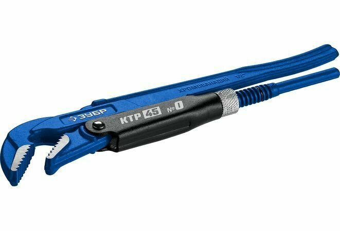 ЗУБР КТР-45, №0, ключ трубный, изогнутые губки