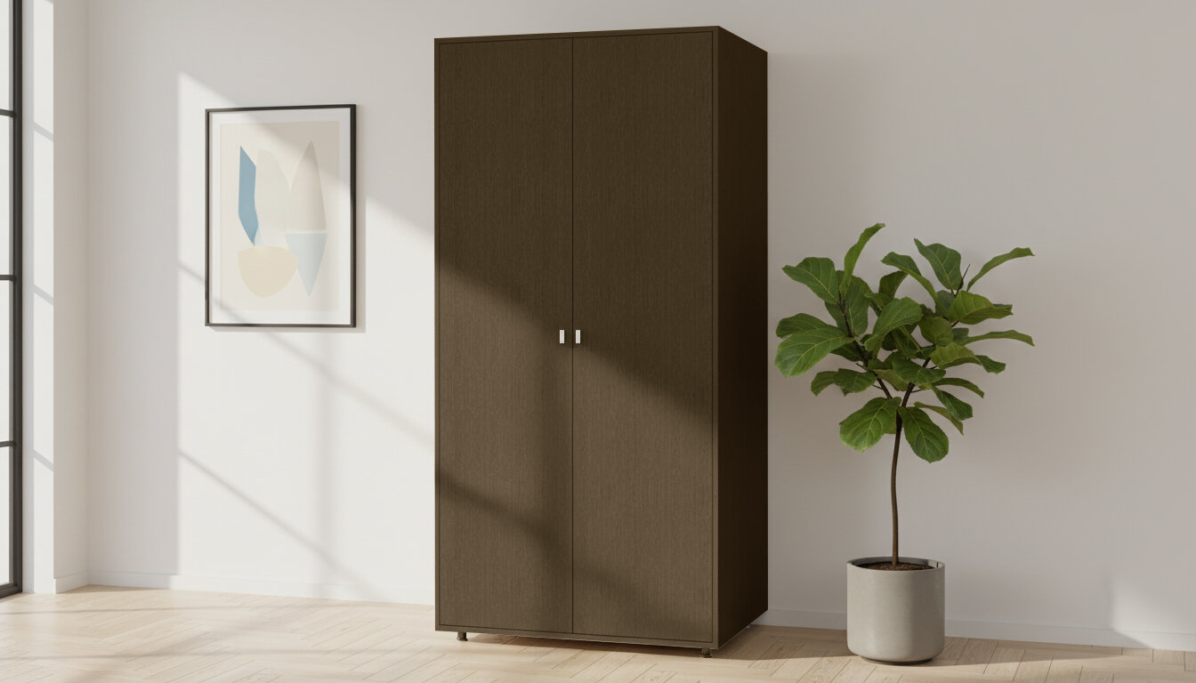 Распашной шкаф Рубис Орех Экко 9459 NW 100*60*250 см GOODFORM Для одежды, в прихожую,