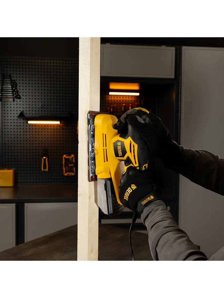 Машина плоскошлифовальная вибрационная VS-90, DENZEL, 27611