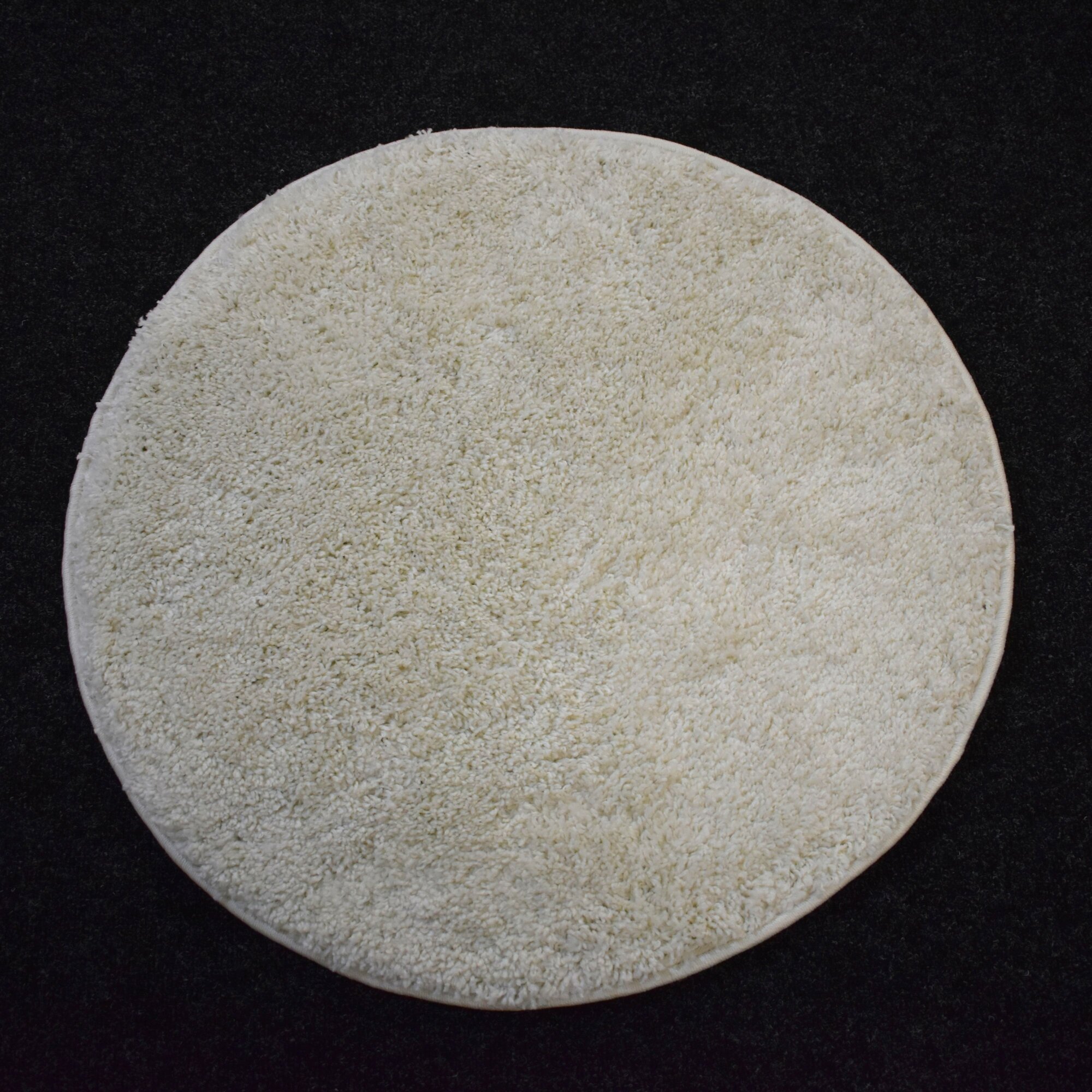 Ковер на пол круглый пушистый, прикроватный, в спальню, гостиную, детскую, на кухню, цвет серебро, 0.8*0.8 м