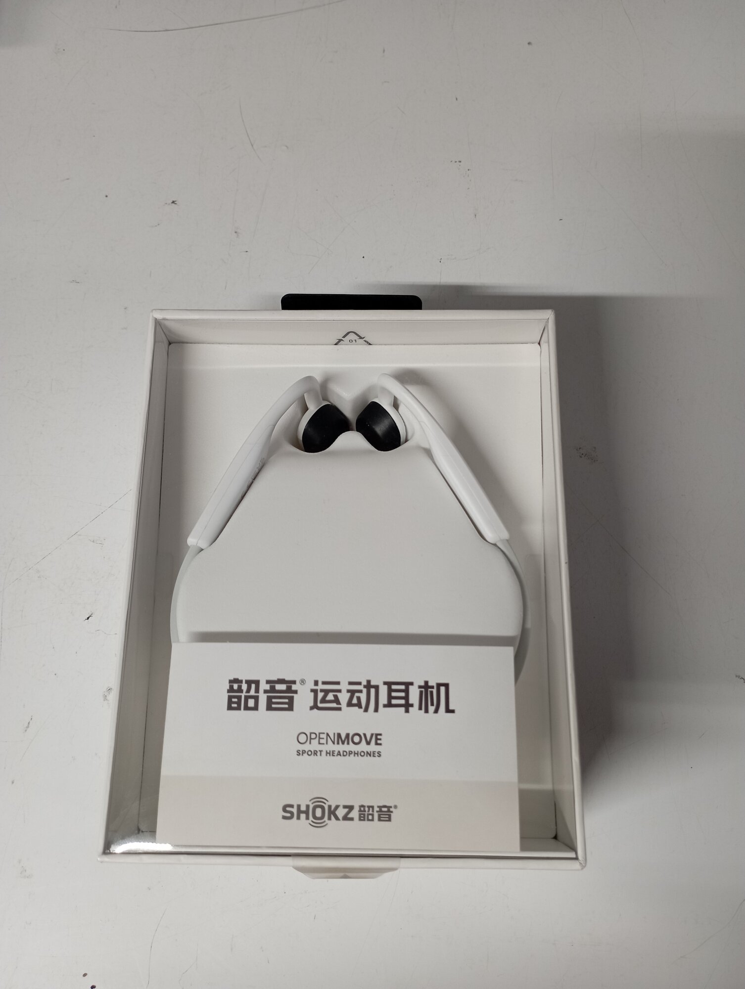 Беспроводные наушники AfterShokz OpenMove, alpine white