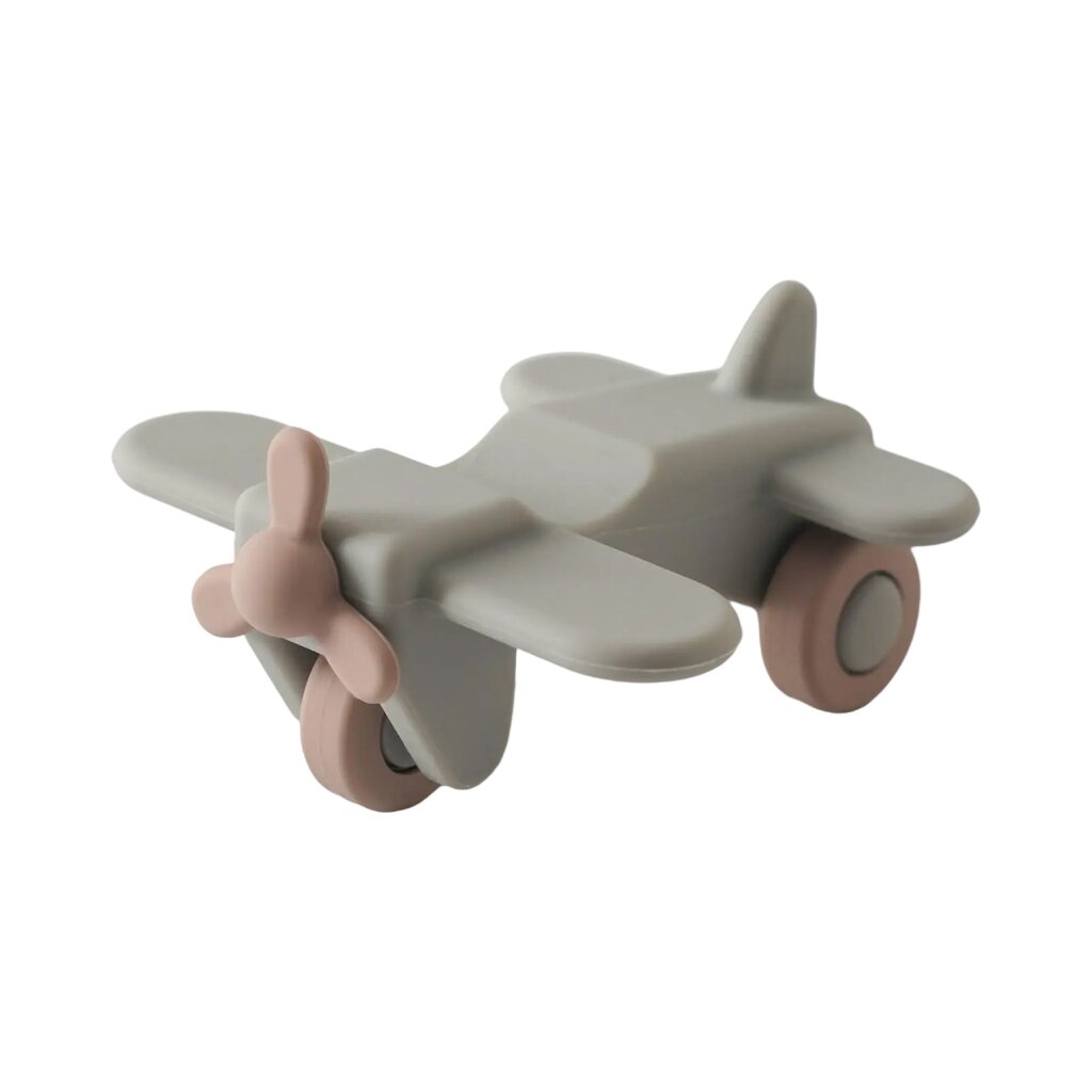 Развивающий многофункциональный Игрушечный автомобиль для раннего обучения ребенка-Самолет Серого цвета