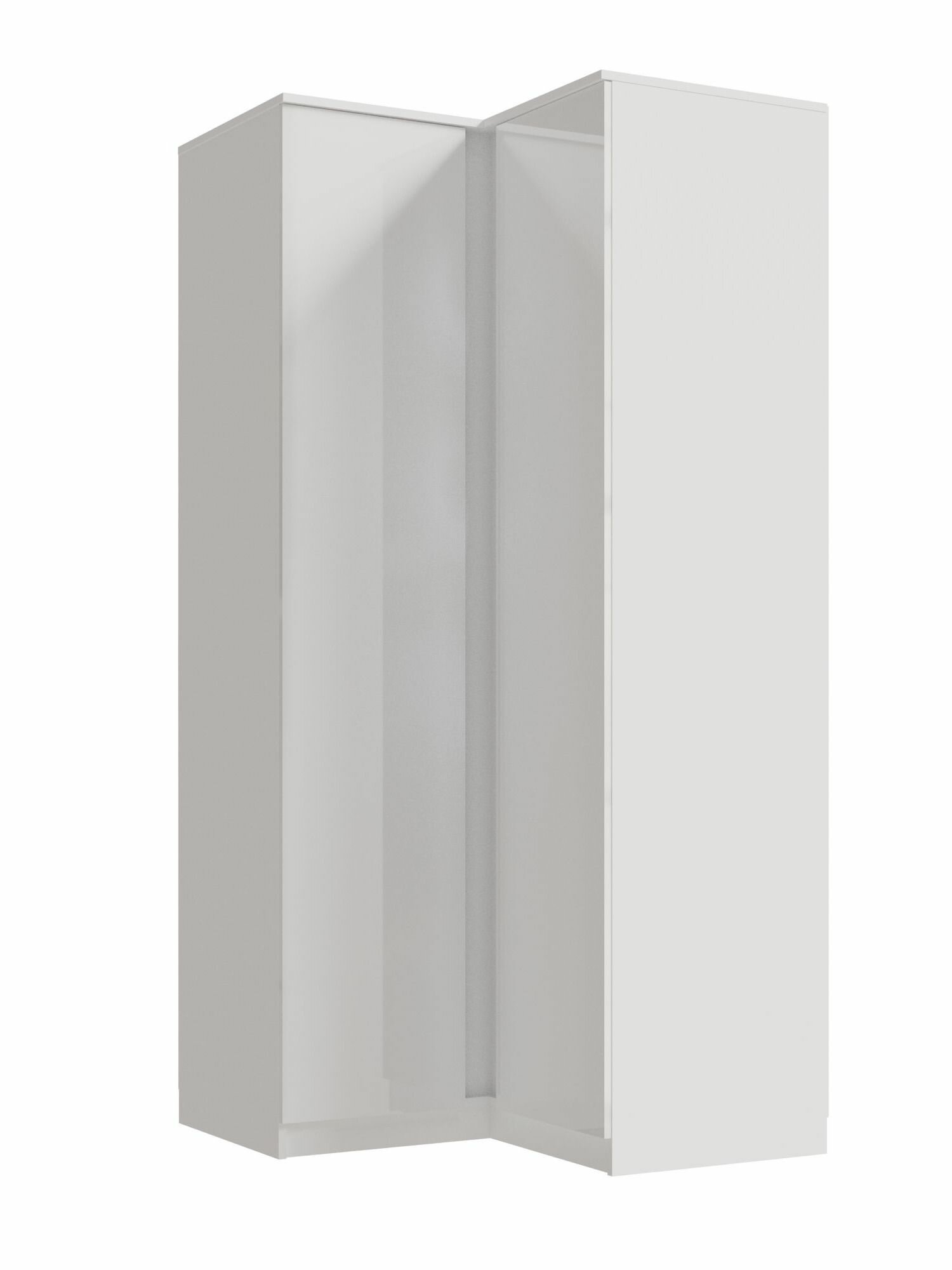 Шкаф угловой Челси 950х2022х950 (Белый глянец холодный/ белый) МИФ