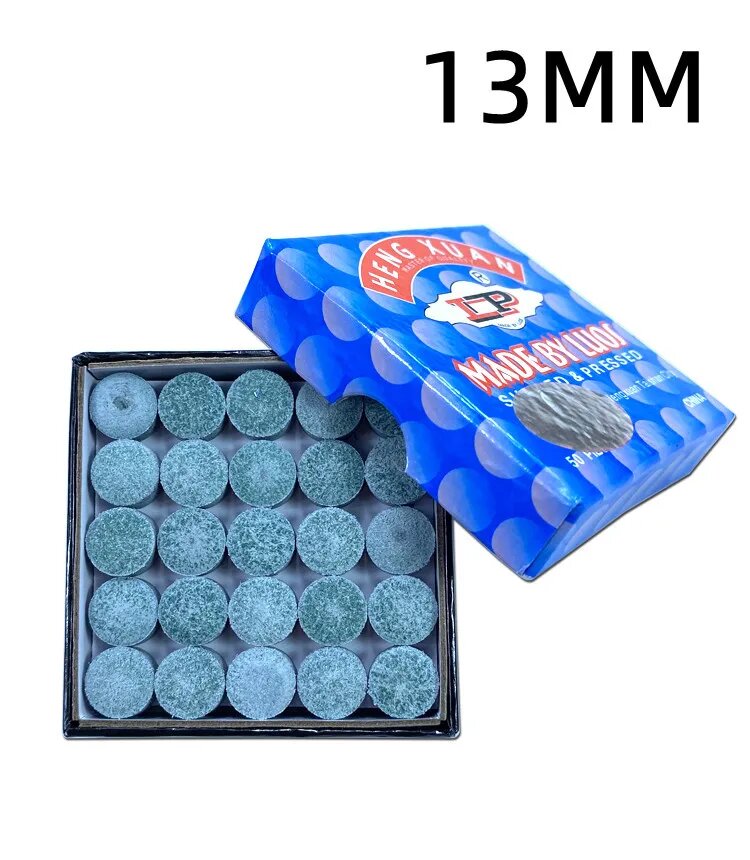 Наконечники для кия 13 мм, 50 шт.
