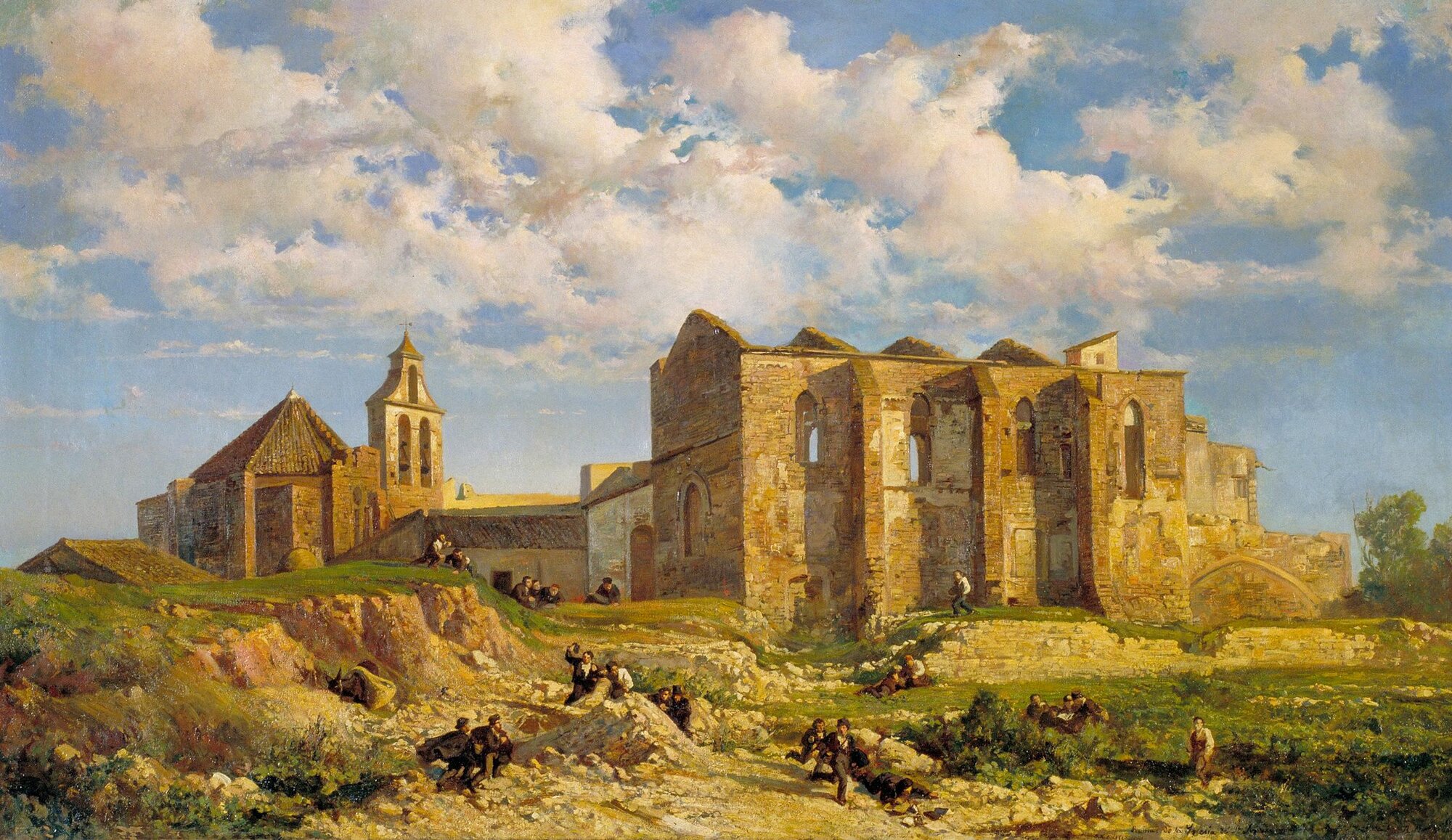 Картина Рамона Марти-и-Альсина Руины Храма Гроба Господня 80х46 см