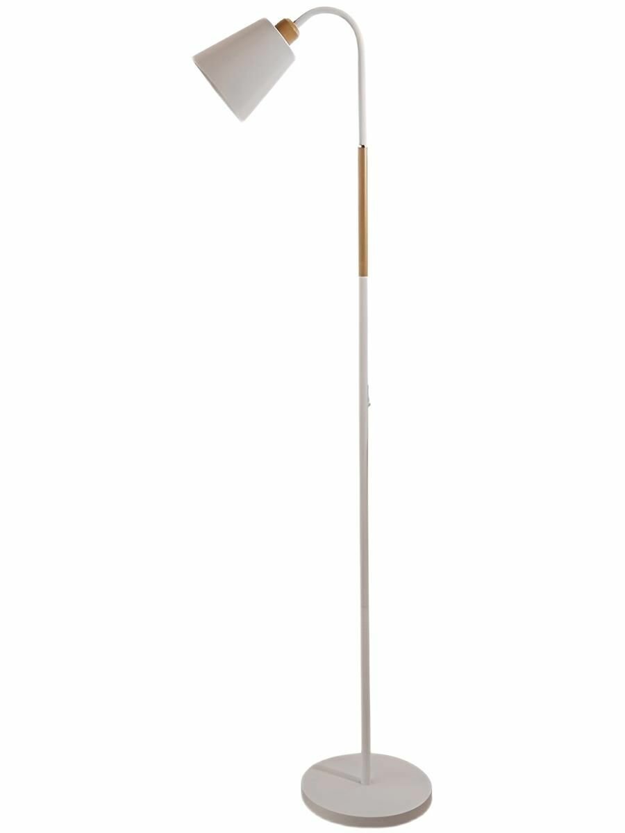 Напольный светильник, Торшер, белый с поворотным плафоном, 3 режима