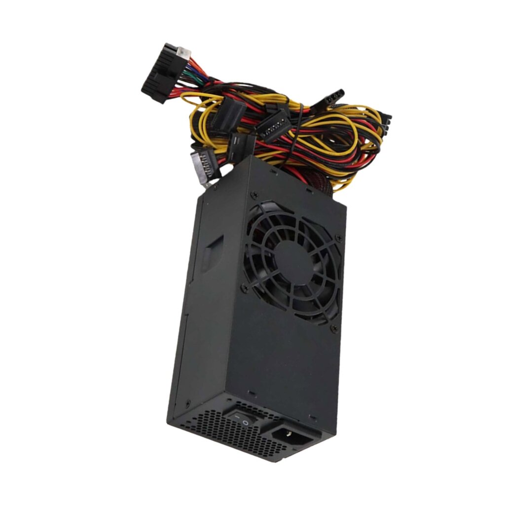 Терморегулирование Блок питания мощностью 400 Вт Металлический корпус 8-сантиметровый вентилятор охлаждения Блок питания мощностью 400 Вт для настольного небольшого ПК Корпус