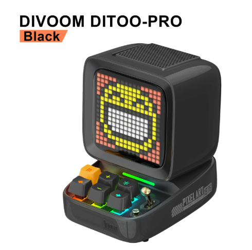 Divoom Ditoo-Pro Ретро Пиксельная Bluetooth-Колонка с Будильником, Светодиодным Дисплеем и Мини-Играми