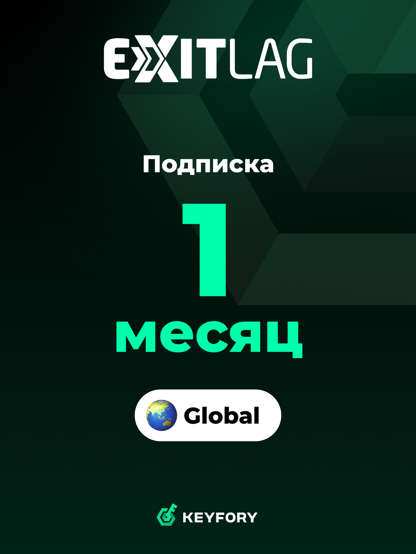 Подписка EXITLAG 1 месяц / Для любых стран / ExitLag Gift Card Global / Россия и СНГ / цифровой ключ