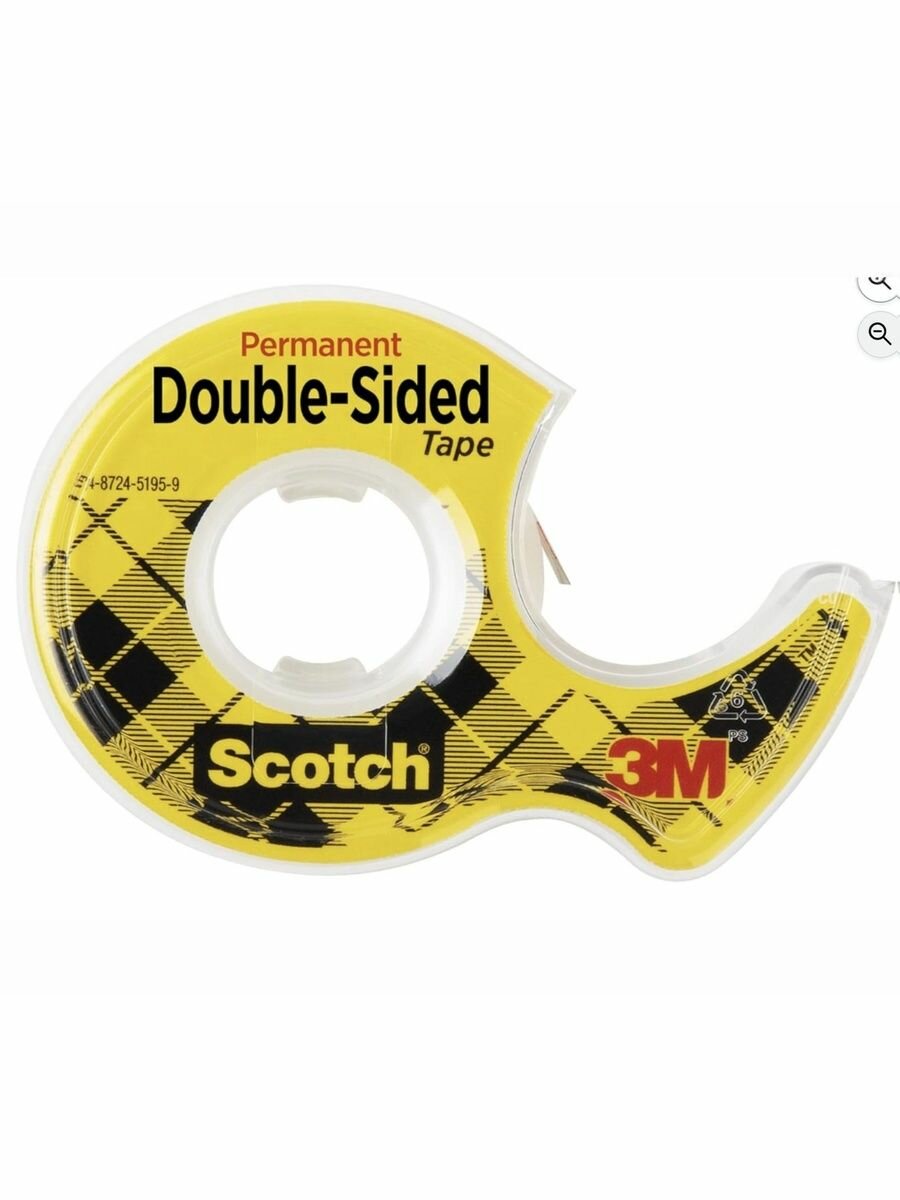Двусторонний клейкий 3M скотч Scotch 1,27см X 12,7м