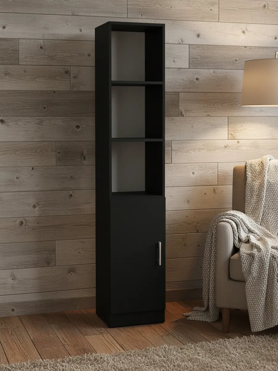 Шкаф пенал FRESTER деревянный распашной с полками в прихожую, от производителя